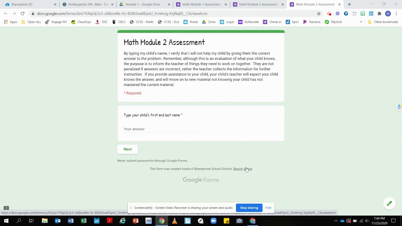 Math Module 2 Assessment Introduction