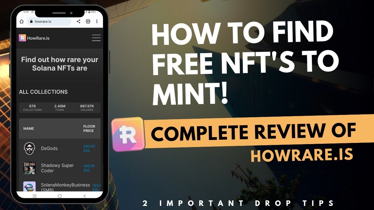 How to find free NFT projects | Free minting | Howrare.is listing | Solana chain NFT's