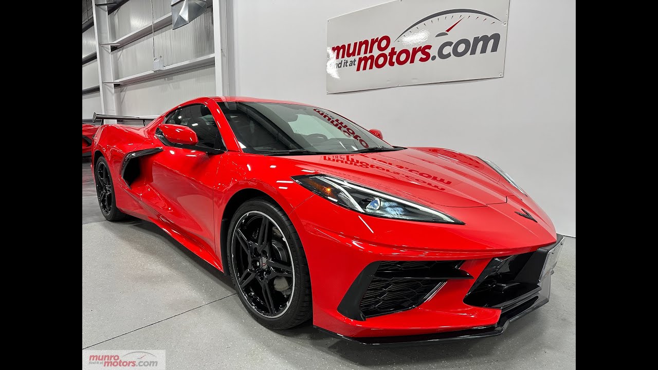 2020 SOLDSOLDSOLD Corvette C8 Coupe 2LT Torch Red with Black Interior High Wing + ZR1 Style Frt Spl