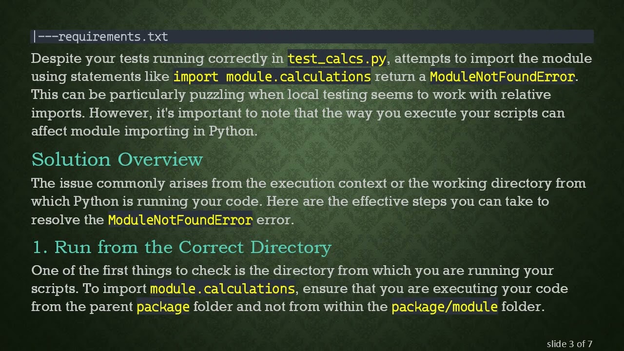 Resolving ModuleNotFoundError: Tips for VSCode Users Encountering Import Issues