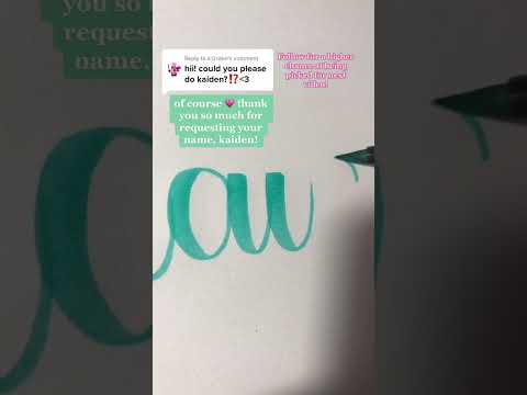 writing names in calligraphy pt. 187! #kaiden #shorts