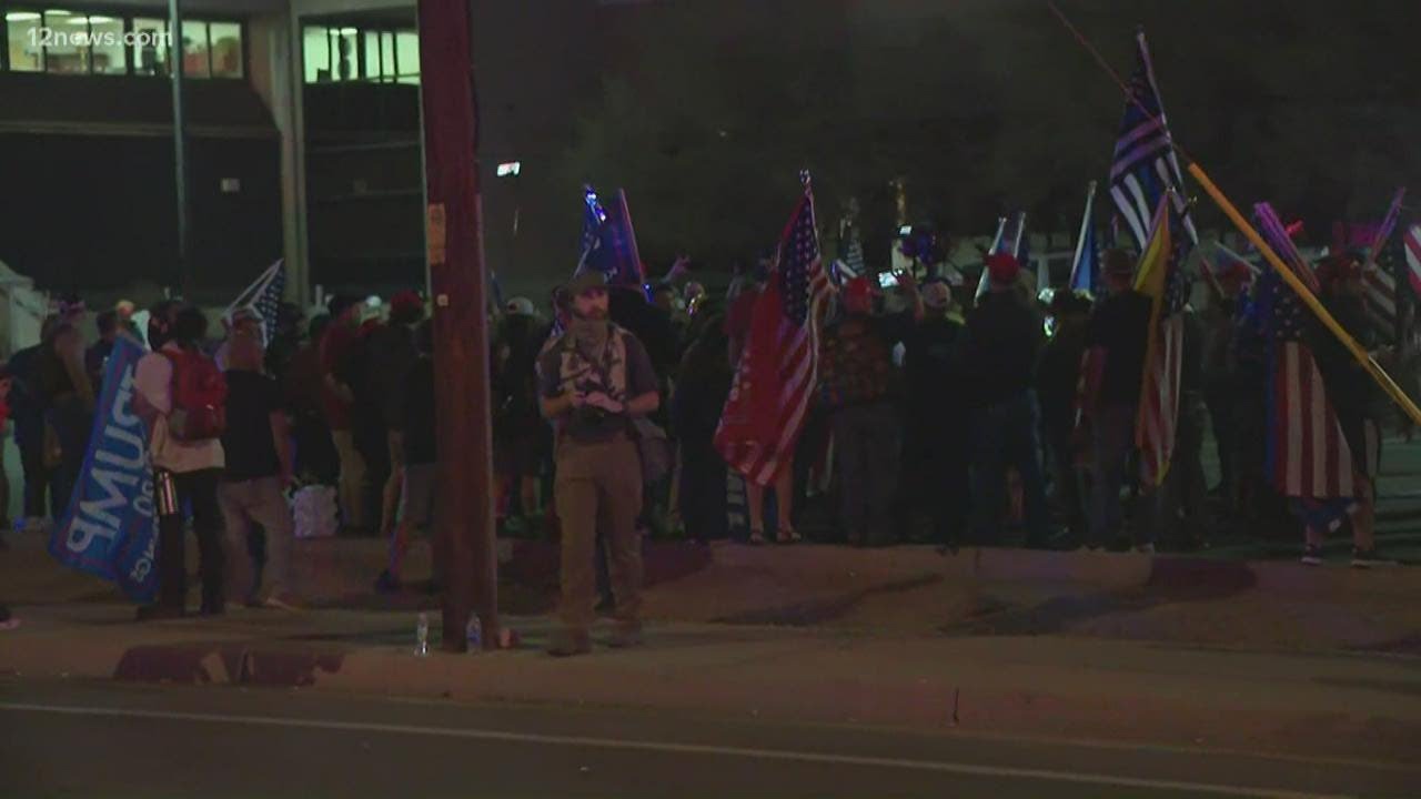 Protests outside Maricopa County elections office intensify on third night