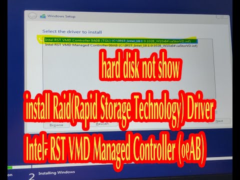 hard disk not show install Raid(Rapid Storage Technology) Driver