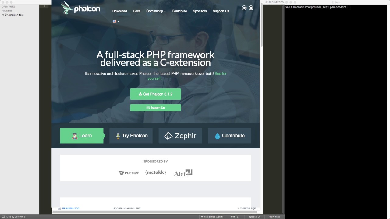 Setting up Phalcon PHP framework for the first time and Impressions