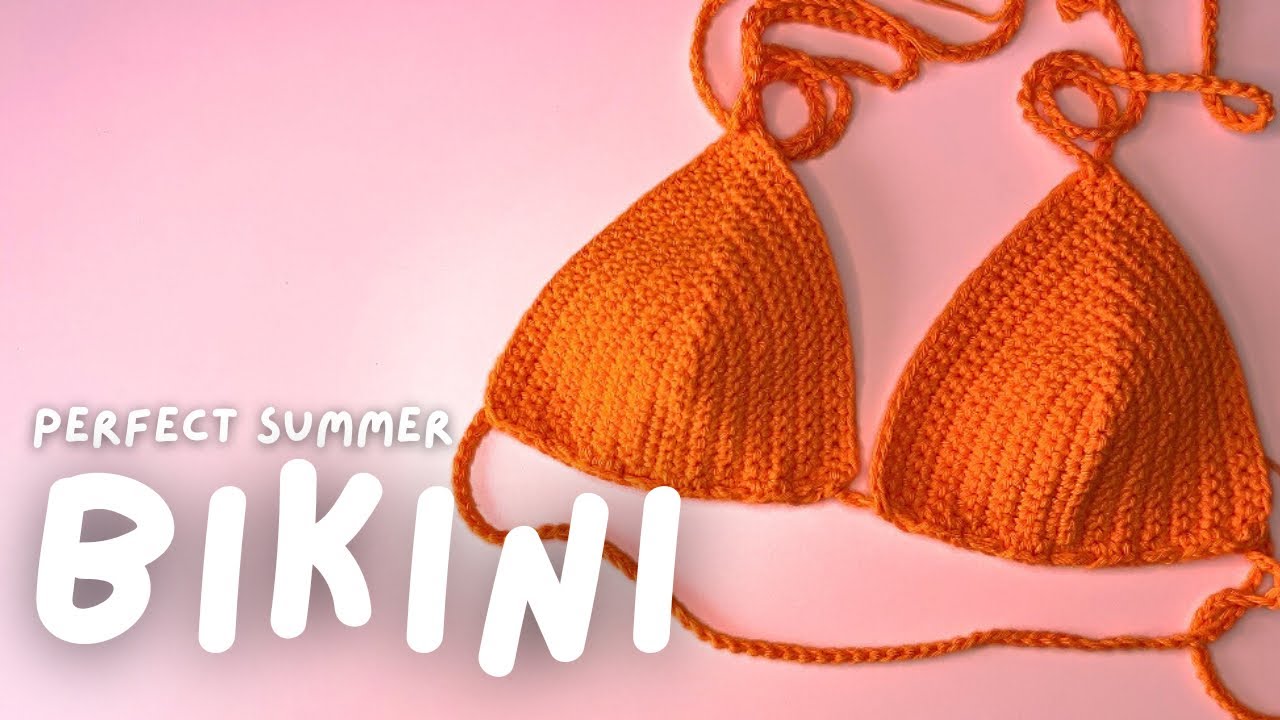 how to crochet a rounded triangle bikini | made-to-measure beginner friendly tutorial 👙