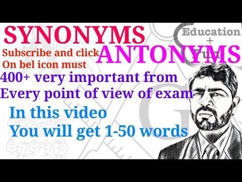 2020 Synonyms And Antonyms Best Tricks only selected Questions for ur upcoming exams by naveed irs 1