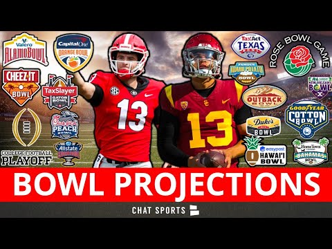 NEW College Football Bowl Projections: 2022 CFP Semifinals, New Year’s Six Bowl Games & More