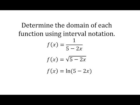 Domain of Rational, Square Root, and Logarithm Functions | Math Help ...