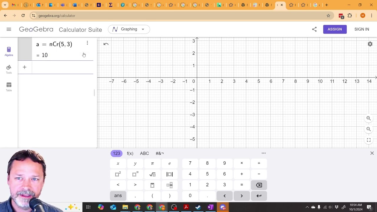 Math 11-  Section 4.4 - Using GeoGebra for Factorials, Combinations, and Permutations