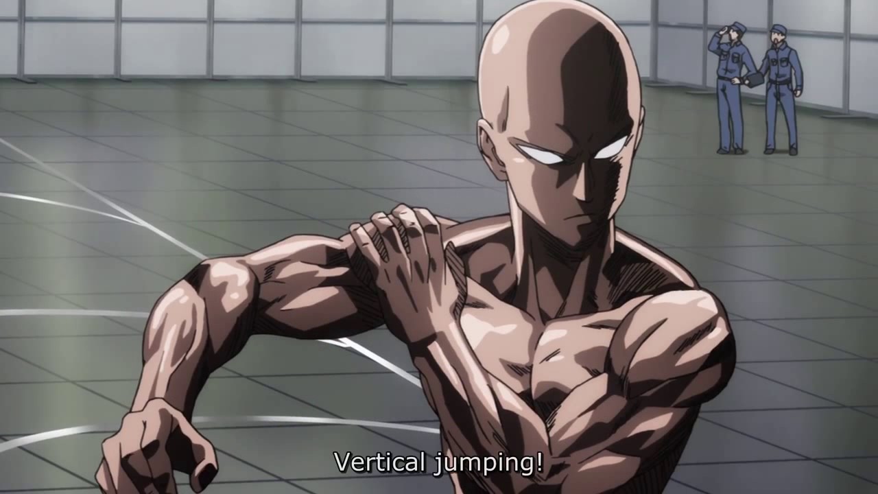 One punch man Fitness Exam Gif