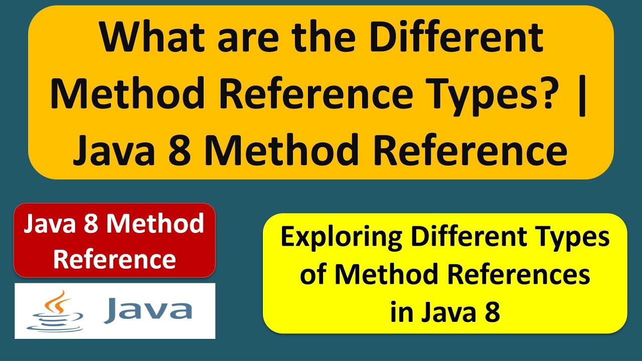 What are the Different Method Reference Types? | Java 8 Method Reference