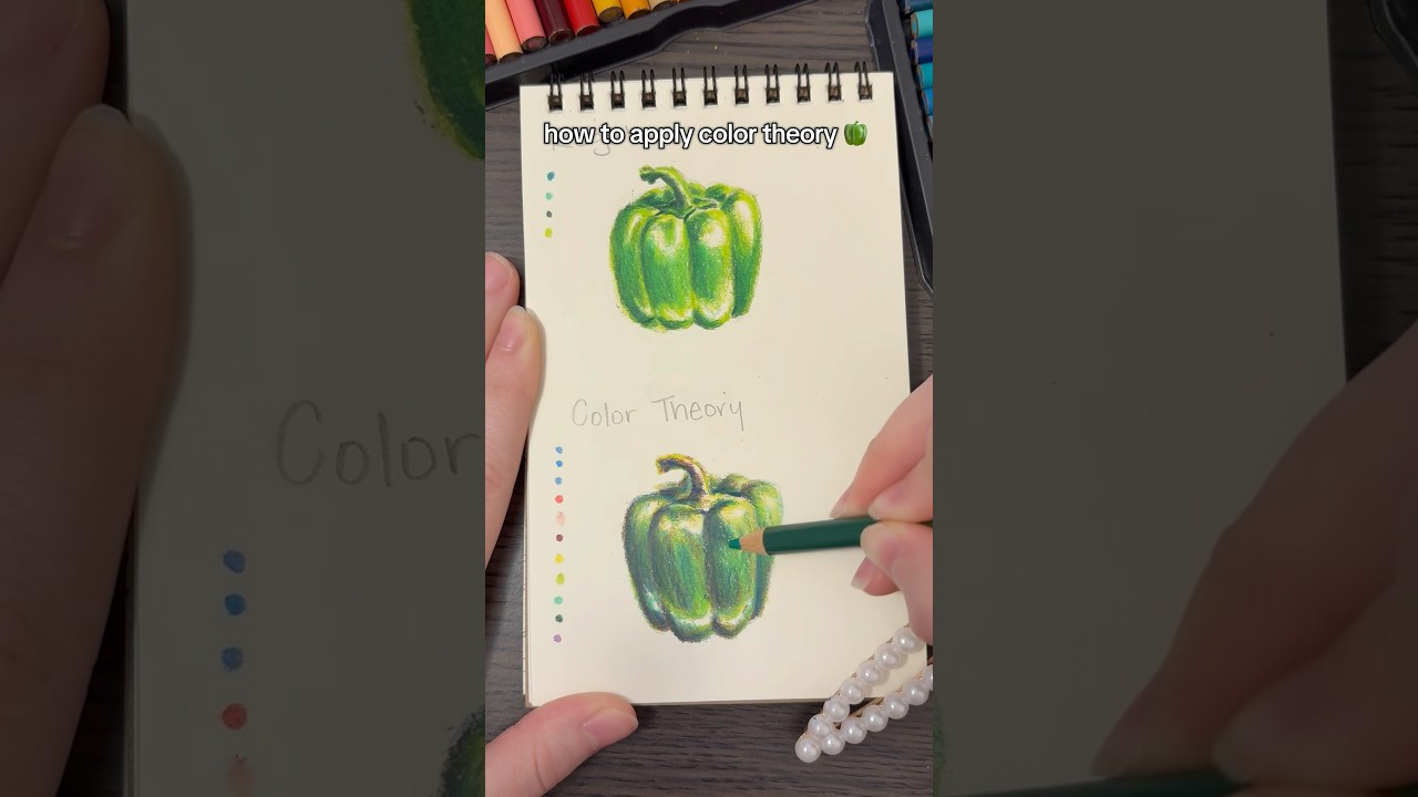 How to elevate art with color theory pepper | colored pencil tutorial art #colortheory #coloring
