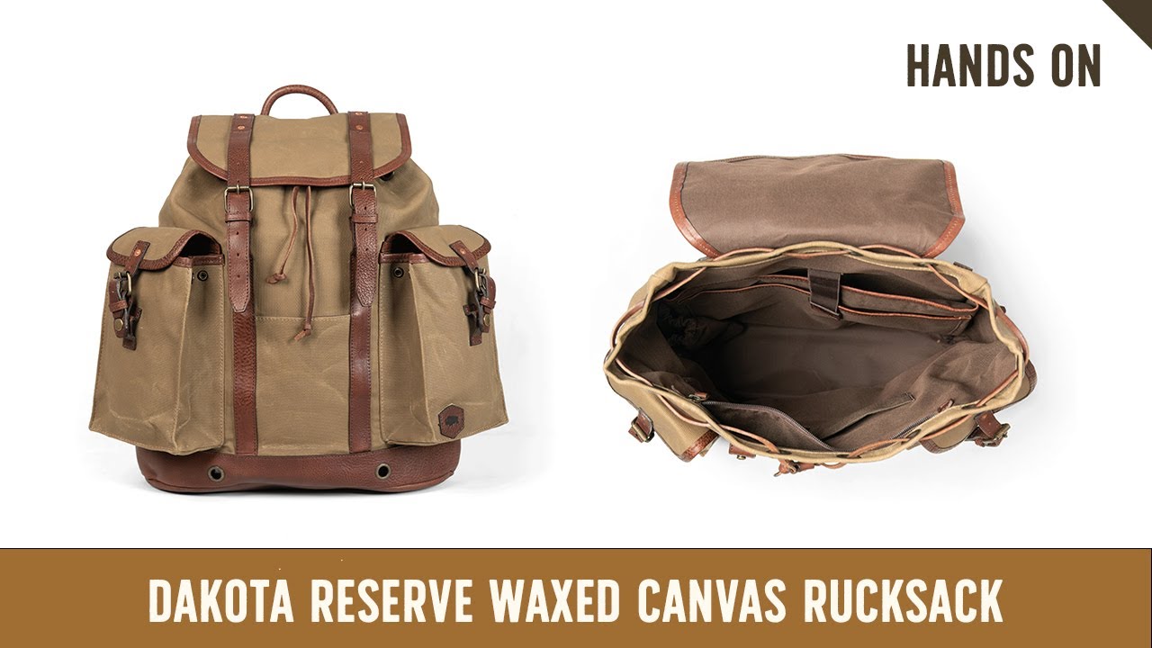 Dakota Reserve Waxed Canvas Rucksack in Field Khaki | Hands On