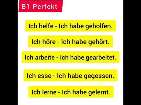 B1 Perfekt #deutsch #lernen #videos
