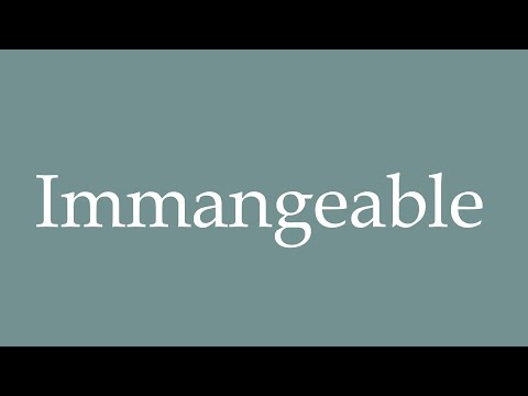How to Pronounce ''Immangeable'' (Inedible) Correctly in French