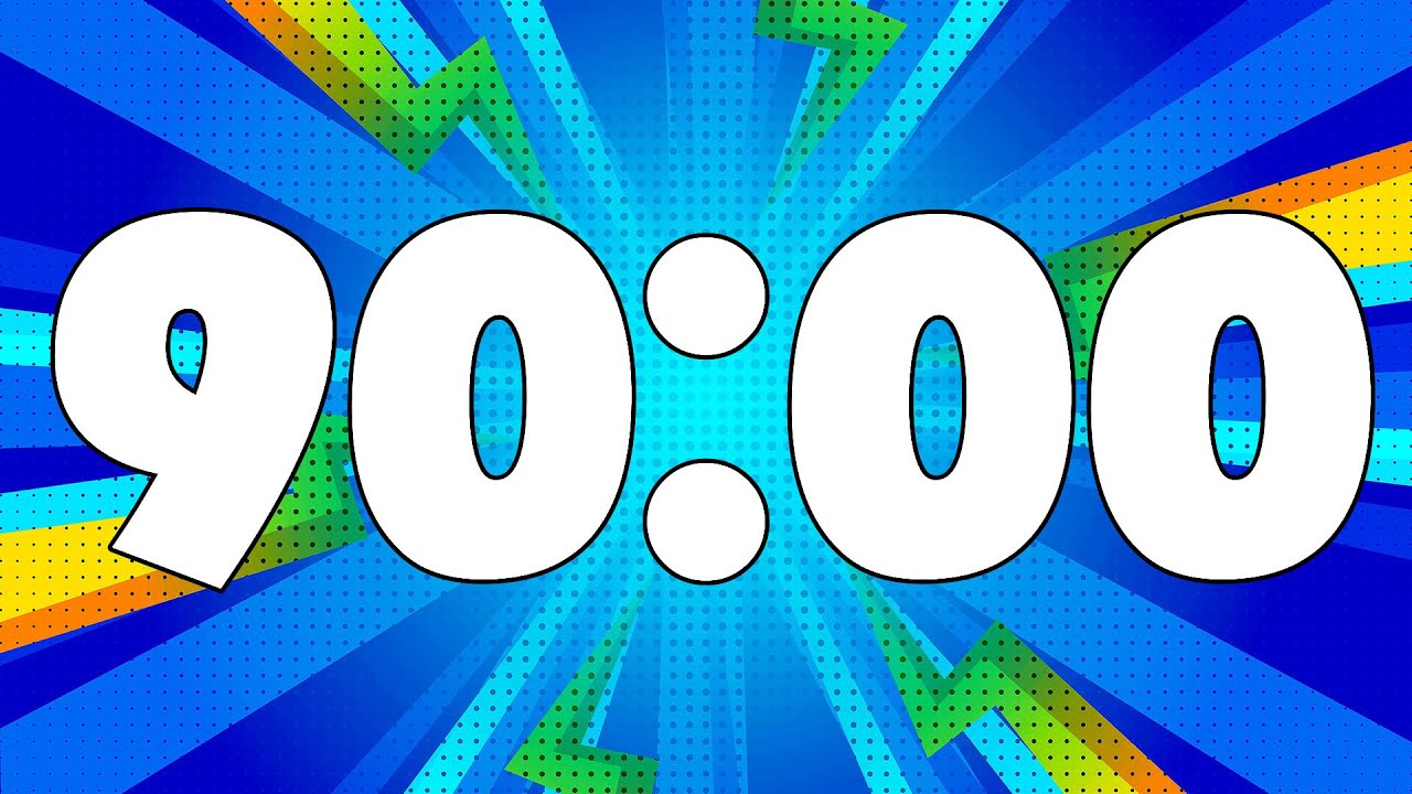 Blue Comic Book Countdown Timer [90:00]
