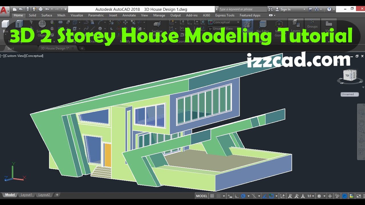AutoCAD 3D House Modeling Tutorial Beginner (Basic) - Kursus CIDB Fizikal Classroom 20 CCD Points