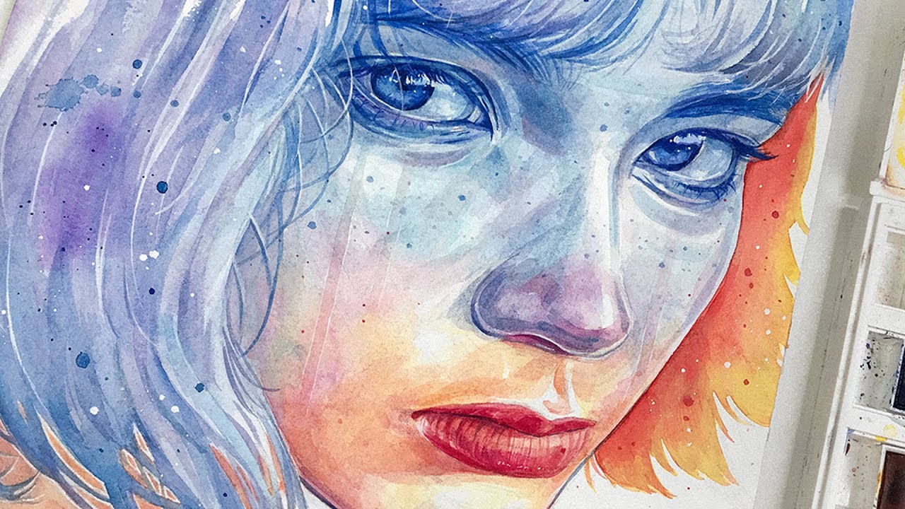 WATERCOLOR PAINTING - A Gradient look with Watercolor