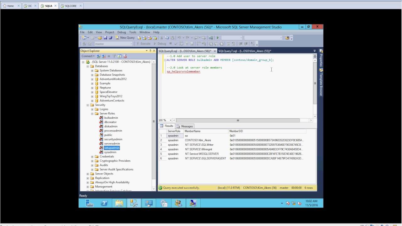 SQL 2012 Fixed Server Roles