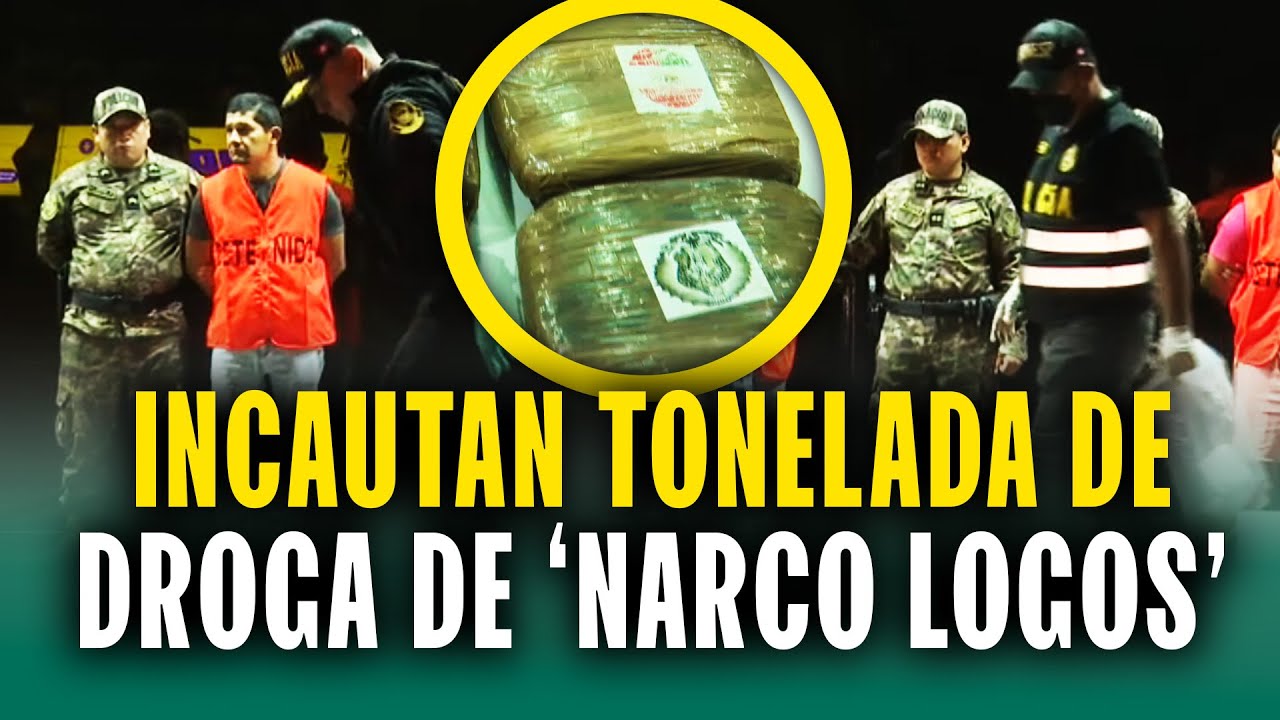 Incautan tonelada de droga con destino al extranjero: Con logos lo ocultaron en furgón