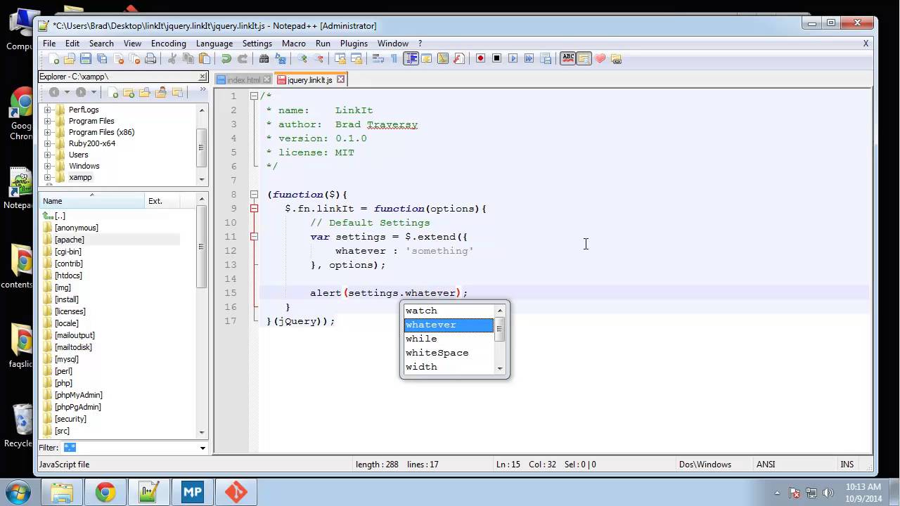 Learn jQuery by making a complete jQuery Plugin Part - 3