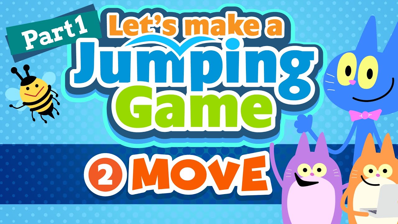 JavaScript programming with p5.js [Part 1] Jumping Game (2) Move