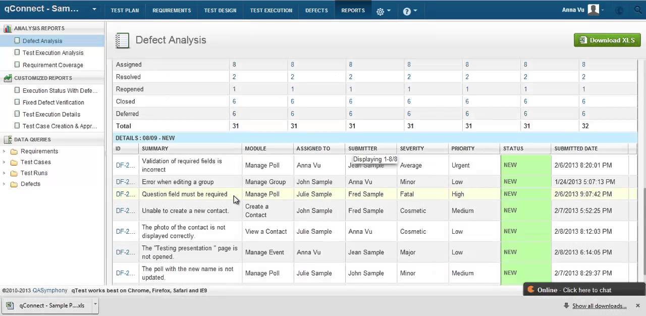 qTest Reports 8
