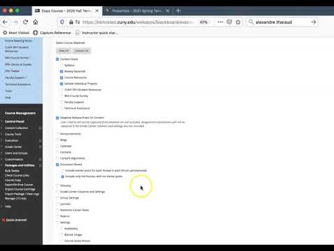 Blackboard Course Copy