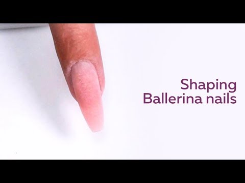 Shaping coffin/ballerina nails | How to file Tutorial