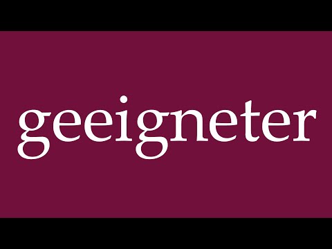 How to Pronounce ''geeigneter'' (more suitable) Correctly in German