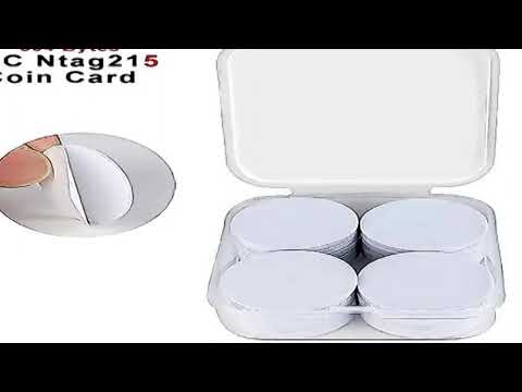 20pcs 50pcs 13.56MHz Ntag215 NFC Coins Adhesive Cards Badge Backing 504 Bytes ISO/IEC 14443 A 25mm