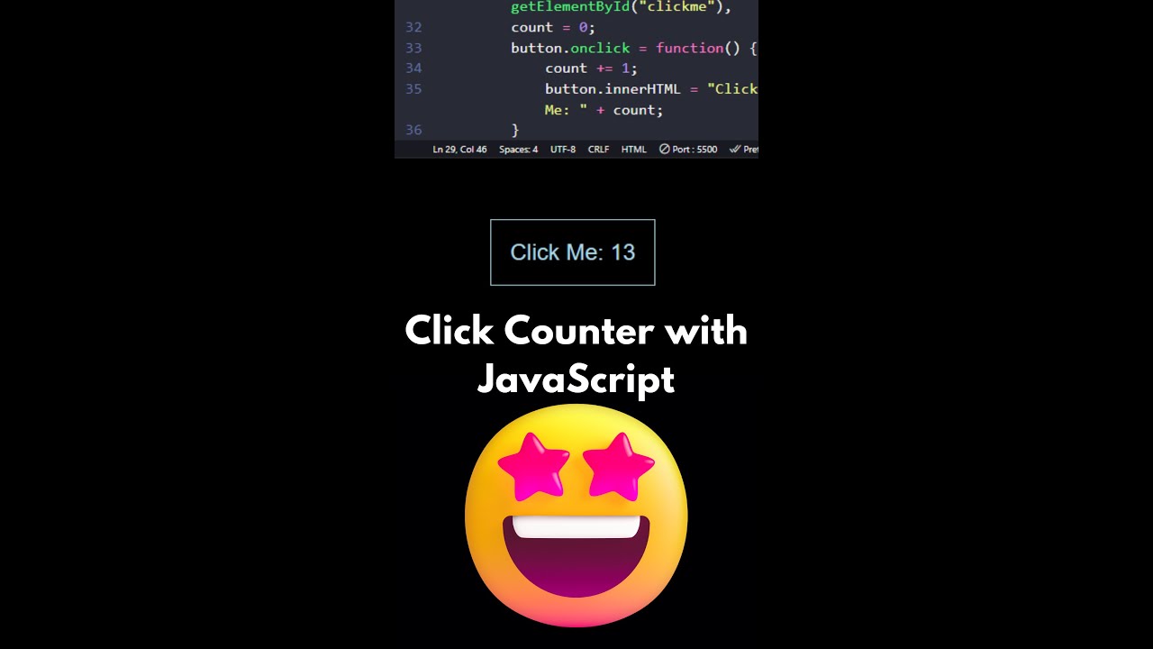 How to Create Simple Click Counter with JavaScript | CodewithFaraz