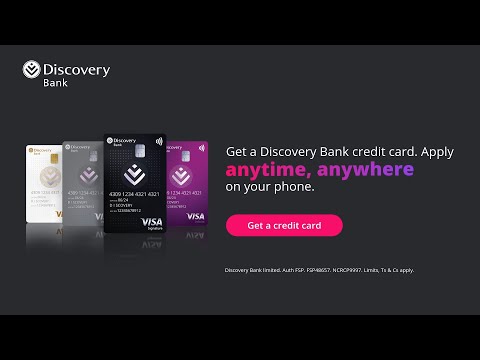 Apply for a Discovery Bank credit card anytime, anywhere