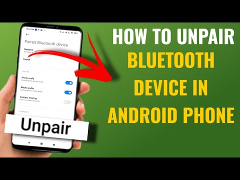How To Unpair Bluetooth Device From Android Phone | English