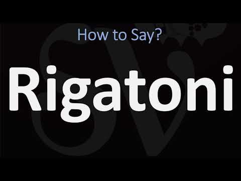 How to Pronounce Rigatoni? (CORRECTLY)
