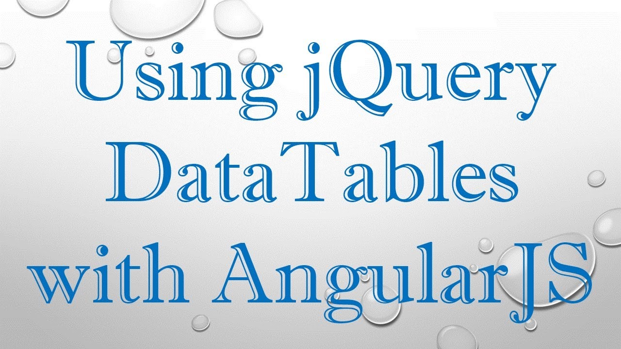 Using jQuery DataTables with AngularJS