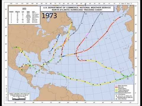 North Atlantic Hurricane Track History for 1950-2013 (Update)