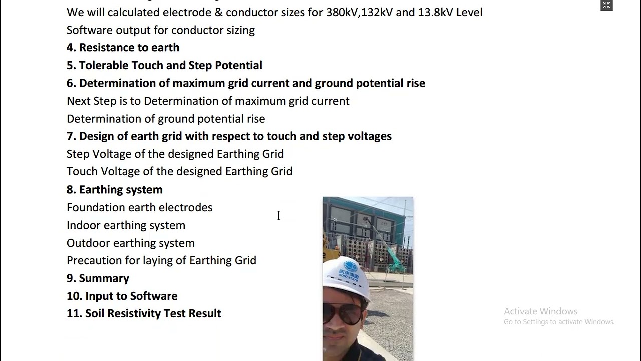 Earthing Design Calculation for 380kV Substation