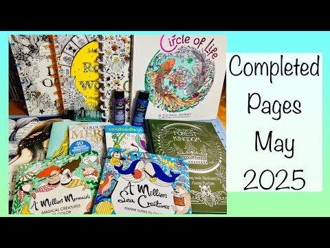 Sharing My May Completed Coloring Pages
