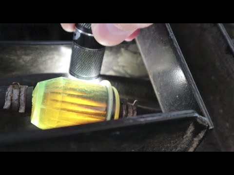 John Deere 1025R inline fuel filter change with Pinch Clamps