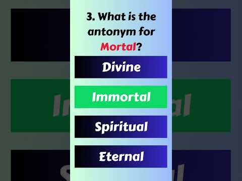 Antonym Quiz of Enormous, Dear, Mortal, Busy, Shrink #shorts #youtubeshorts