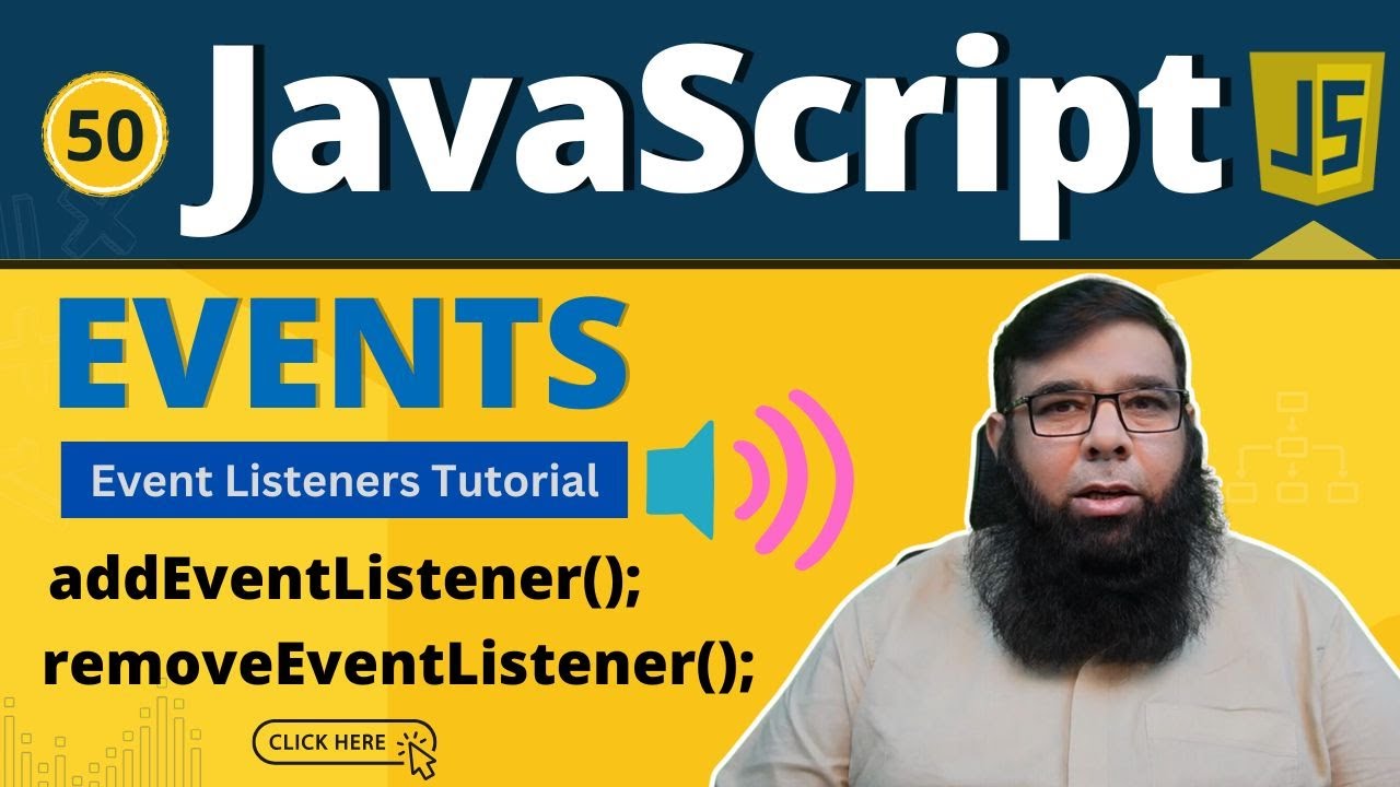 Master JavaScript addEventListener & removeEventListener | Event Listeners Tutorial | Class 50.