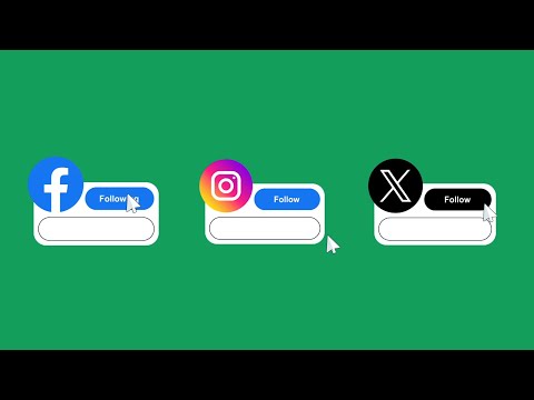 "Green Screen Social Media Icons | Facebook Instagram X Logo Animation"