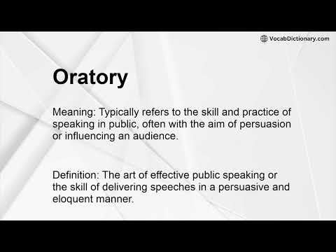 Oratory Meaning