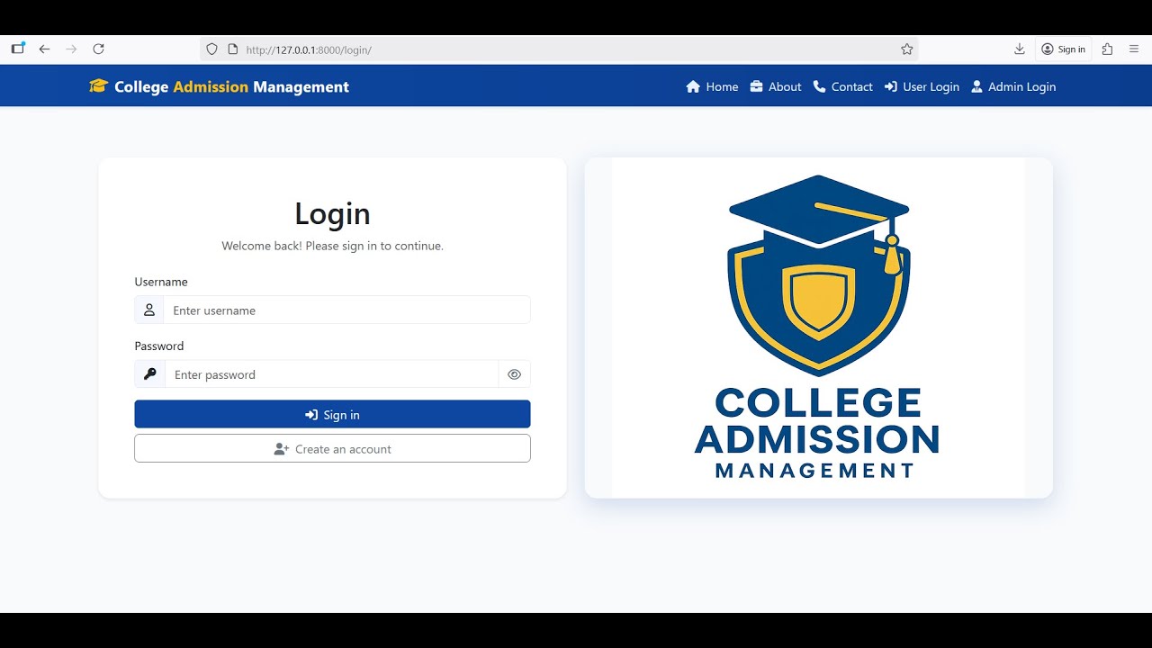 College Admission Management System using Python Django