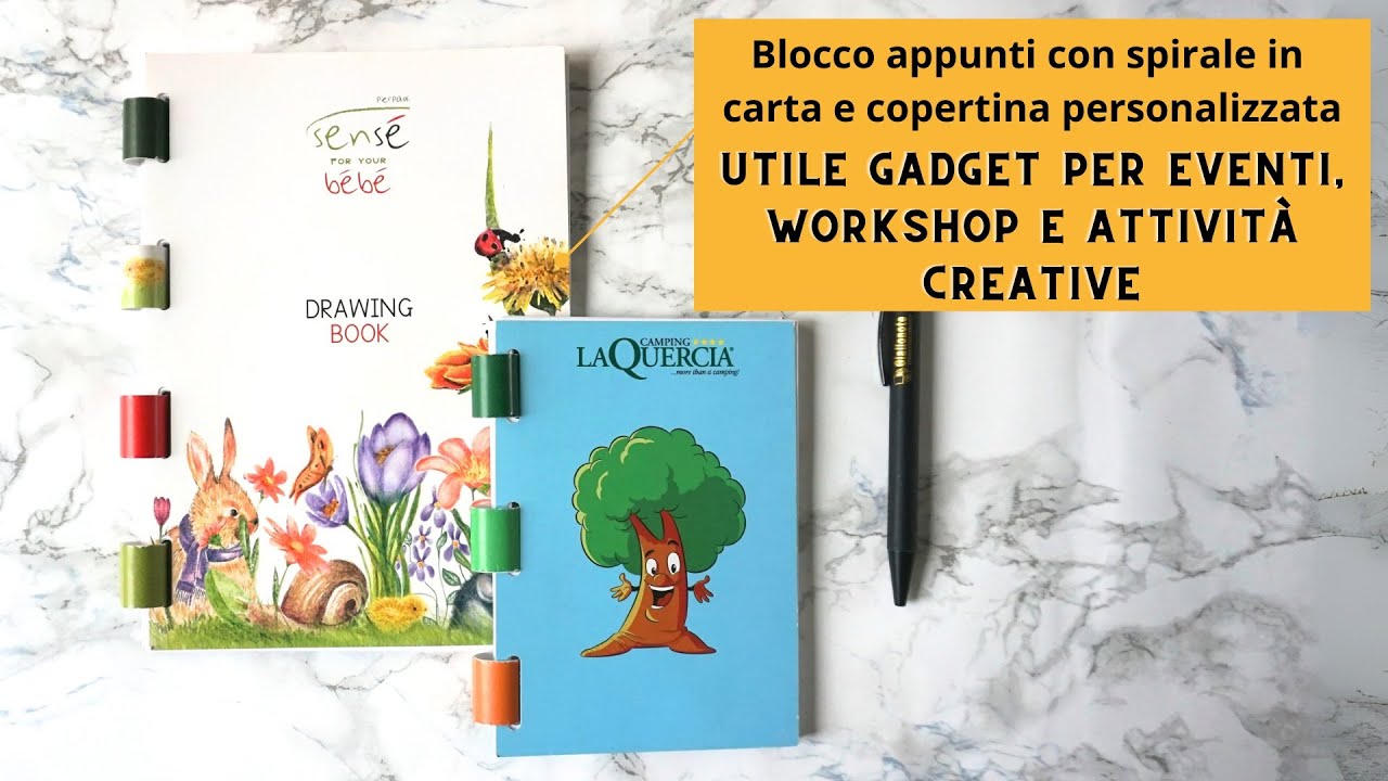 Blocco appunti con spirale in carta e copertina personalizzata | Giallonote