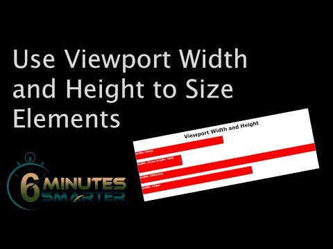 Use Viewport Width and Height to Size Elements