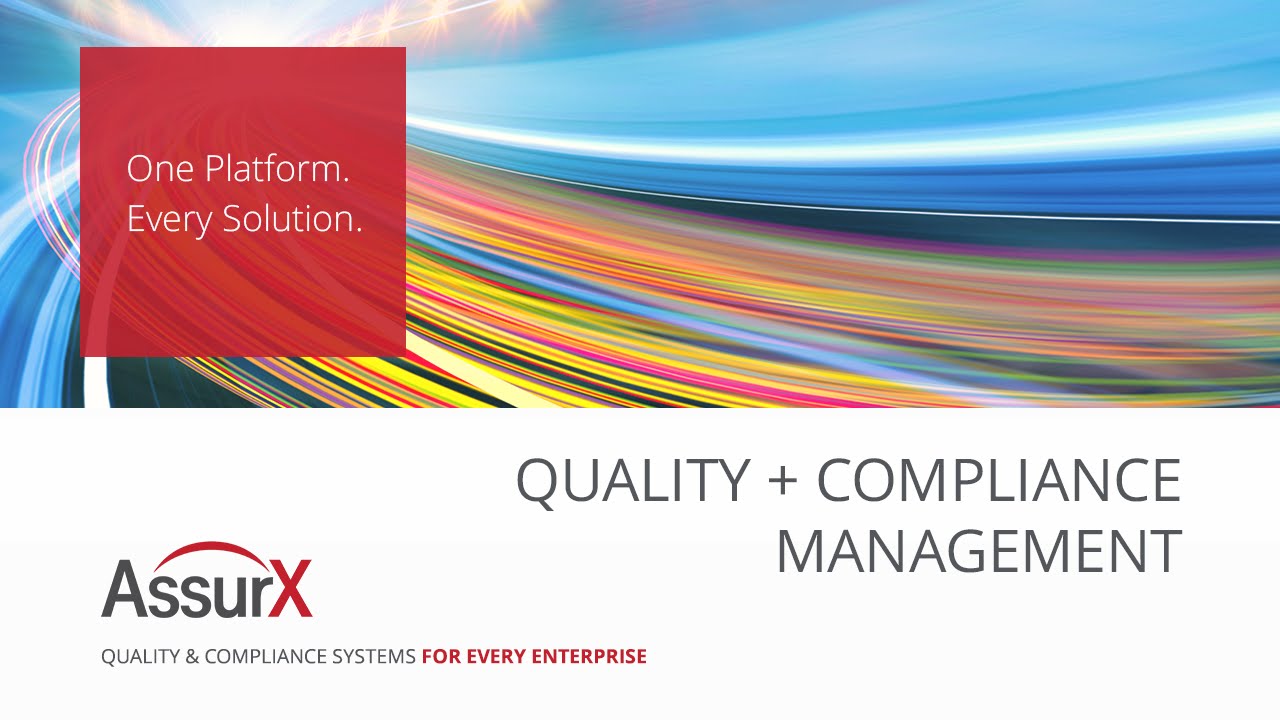 AssurX Quality & Compliance Management System