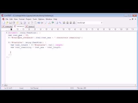 Learn jQuery Tutorial 46 Character Counting Remaining on Textarea - Mind Luster