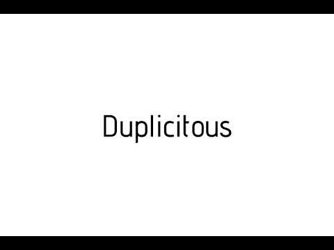 How to pronounce Duplicitous / Duplicitous pronunciation